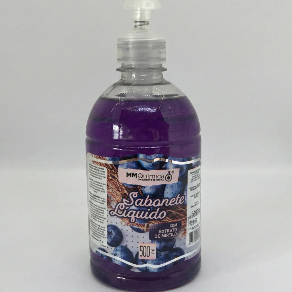 Sabonete Líquido de Mirtilo (Blueberry) 500ml - Empório do Mirtilo